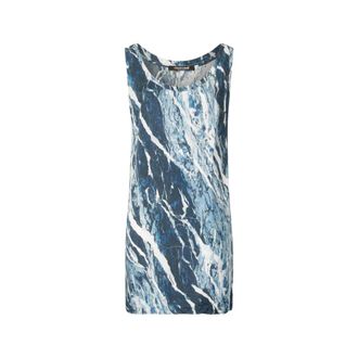 Roberto Cavalli Mini-robe en soie avec imprim&eacute; Rubane - Femme - Robes - Bleu - Taille: 38 FR
