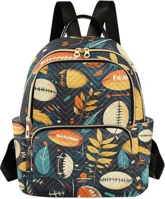 Mnsruu Mini sac à dos pour femme - Rugby Football Herbe - Sports américains - Petit sac à dos tendance - Sac à dos décontracté, Multi822, S