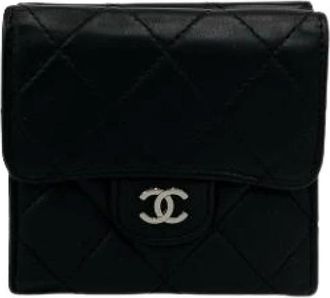 Chanel Portefeuille vintage doccasion (tri-fold) - Femme - Pre-owned - Noir - Taille: ONE Size