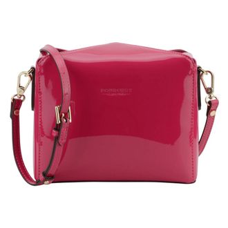 Pourchet Femme, Sacs, Rose, Taille: ONE Size Sac porté épaule vernis fuchsia - en cuir