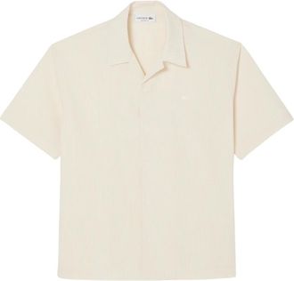 Lacoste Homme, Chemises, Beige, Taille: XL Chemise Seersucker Coupe D&eacute;contract&eacute;e