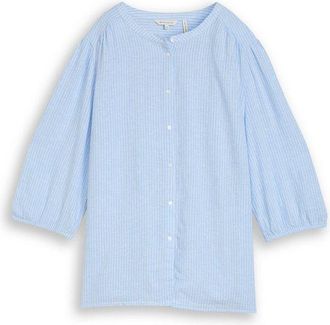 Tom Tailor Langarmbluse Blusen & Shirts Plus Size - Bluse mit Leinenanteil