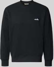 Ellesse Sweatshirt mit Rundhalsausschnitt und Label-Stitching