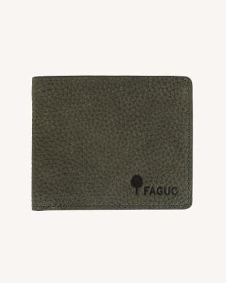 Faguo Porte-monnaie en cuir kaki