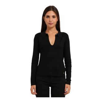 Gaud&igrave; Polohemd mit Strasssteinen - - Tops - Damen - Schwarzk - L