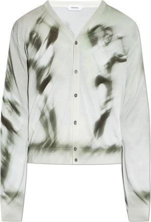 Versace Homme, Pulls, Multicolore, Taille: S Printed Silk Knit Cardigan