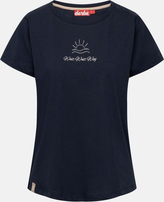 Derbe Derbe T-Shirt Weit Weg Damen Dunkelblau GOTS Organic