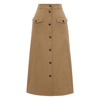 Saint Laurent Beiger Rock mit Knopfleiste vorne - - Skirts - Damen - Beige - M