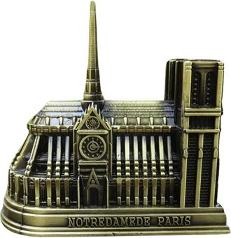 BESPORTBLE ZUNOXAZ Vintage Metallmodell Notre Dame Kathedrale Deko Ornament Feine Verarbeitung Stilvolle Heimdekoration Kreatives Geschenk zur Goldenen Hochzeit 