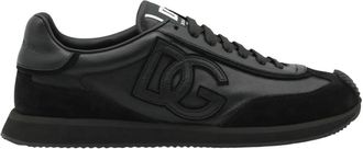 Dolce & Gabbana Low-Top Sneaker - Monochromatic Black Sneakers With Leather - Gr. 43 (EU) - in Schwarz - f&uuml;r Damen