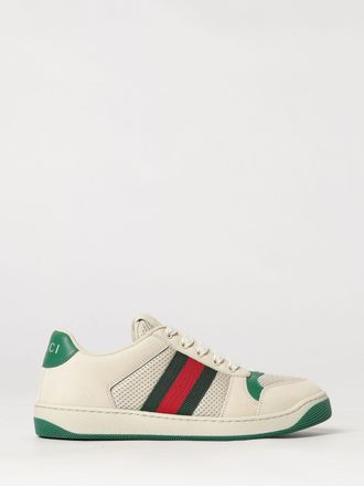Gucci Baskets basses Screener en cuir et r&eacute;sille avec bande Web