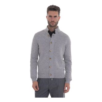 Gran Sasso Cardigan mit Kn&ouml;pfen - - Knitwear - Herren - Grau - 3XL