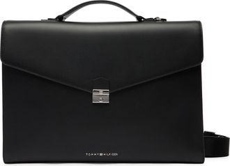 Tommy Hilfiger Aktenmappe Tommy Hilfiger Th Business Leather Computer Bag AM0AM14163 Schwarz