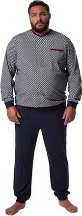 Men Plus Hommes Grandes Tailles Pyjama Deux pi&egrave;ces Men+, t-Shirt Manches Longues, Coupe Ventre Confort - Jusquau 8 XL Bleu Marine 8XL 832212785-8XL