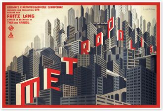 Posterlounge Filmplakat Metropolis - Boris Bilinsky, 1926 Poster 150 x 100 cm Wandbilder Wanddeko