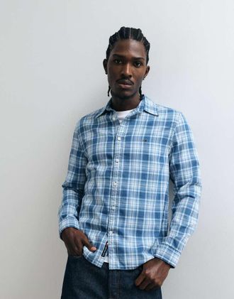 Tommy Jeans Chemise en plumetis &agrave; carreaux - Bleu