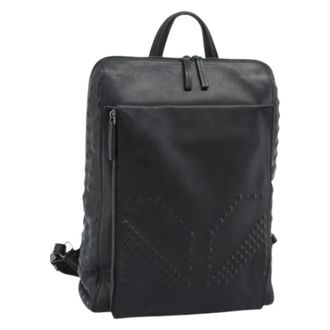 MCM Pre-owned Leder Rucksack - - Pre-owned - Damen - Schwarzk - ONE SIZE