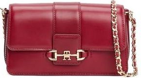 Tommy Hilfiger Womens Heritage Leather Crossover, Rouge