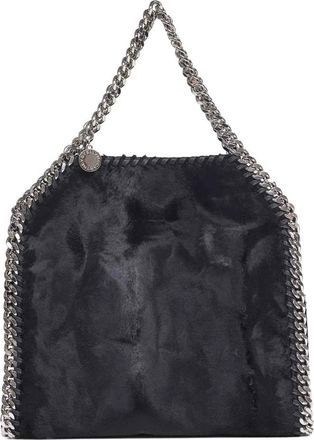 Stella McCartney Femme, Sacs, Noir, Taille: ONE Size Pony-effect Brushed Velvet Tote