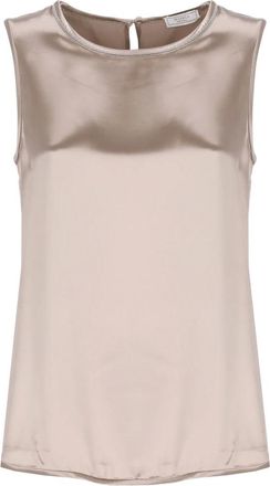 PESERICO Femme, Tops, Rose, Taille: 36 FR Top brillant en satin de viscose