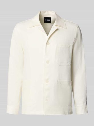 HUGO BOSS Relaxed Fit Hemdjacke aus reinem Leinen Modell H-CAI-K-3P-262