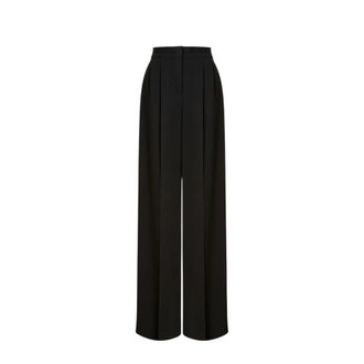 Alberta Ferretti Femme, Pantalons, Noir, Taille: 38 FR Fluid Stretch Cady Pantalons