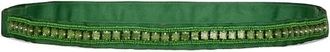 Oltre Femme, Accessoires, Vert, Taille: L/Xl Ceinture gros-grain avec chatons