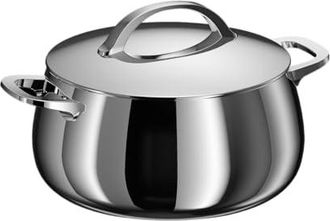 Berghoff BergHOFF Home Casserole (24cm) - Casserole en acier inoxydable avec couvercle - Convient à toutes les plaques, y compris induction - Casserole à pâtes