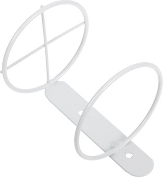 Happyyami DIYEAH Wandmontierter Einzelner Weinflaschenhalter aus Metall Wei&szlig; Platzsparend f&uuml;r K&uuml;che Esszimmer Bar mit Schrauben zur Befestigung Dekoratives und 