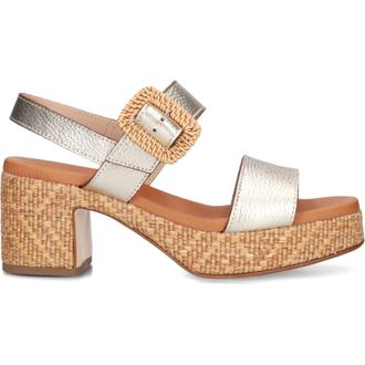 Stefano Lauran Elegante Sandalen mit Blockabsatz - - Shoes - Damen - Grau - 37 EU