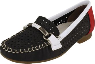 Rieker Slipper & Mokassins f&uuml;r Damen 40065-14 blau Kombi / 14 Gr. 40