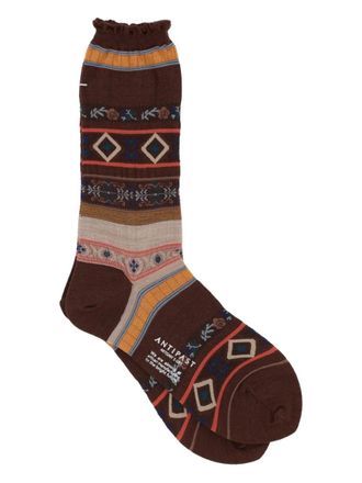Antipast chaussettes &agrave; imprim&eacute; graphique - Marron