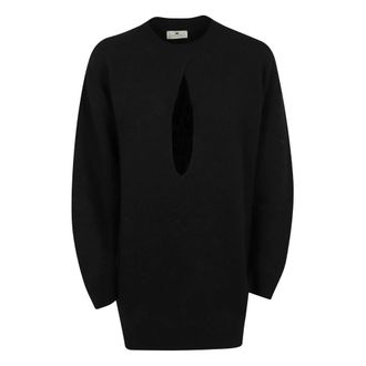 Elisabetta Franchi Strick-Minikleid mit Cut-Out - - Dresses - Damen - Schwarzk - XS