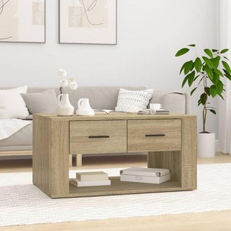 vidaXL Table basse Ch&ecirc;ne sonoma 80x50x40 cm Bois ding&eacute;nierie Vidaxl
