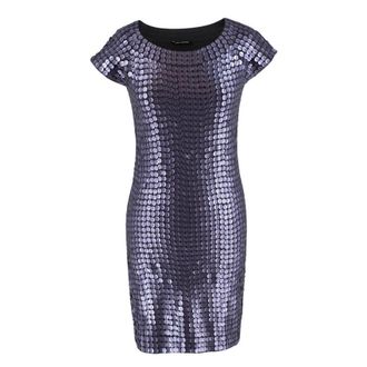 Luisa Cerano Blue-Grey Sequin Dress Size XS
