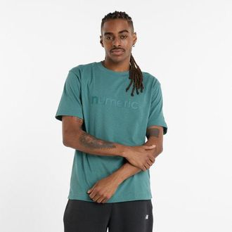 New Balance Herren Numeric Cotton T-Shirt in Gr&uuml;n, Baumwolle, Gr&ouml;&szlig;e XS