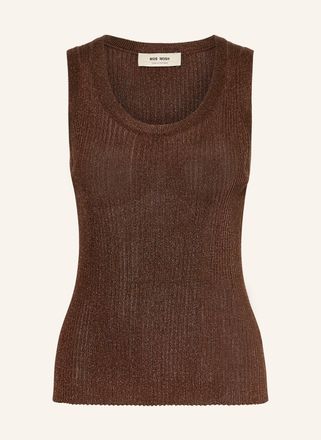 Mos Mosh Mos Mosh Stricktop Mmrelana Mit Glanzgarn braun