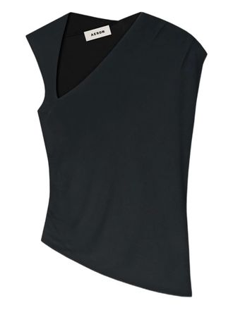 &Aacute;eron Samantha asymmetric cut-out top - Schwarz