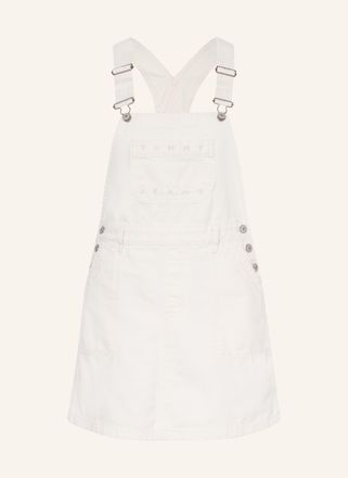 Tommy Jeans Jeans-Latzkleid weiss