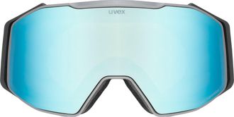 Uvex gravity FM - stylische, verspiegelte Skibrille mit Anti-Fog-Beschichtung und Over-The-Glasses-Konstruktion f&uuml;r Damen und Herren - rhino matt/ice-green