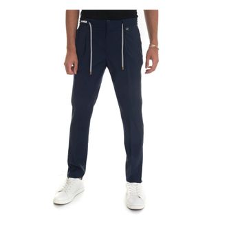 Paoloni Stretch Chino mit Bindeschnur - - Trousers - Herren - Blau - XL
