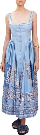 Alemais Femme, Robes, Bleu, Taille: 36 FR Villa Romantica Midi Dress