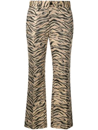 Zadig&Voltaire pantalon &eacute;vas&eacute; &agrave; imprim&eacute; animalier - Tons neutres