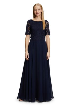Vera Mont Abendkleid VERA MONT Damen mit Spitze, Damen, Gr. 36, Normalgr&ouml;&szlig;en, blau (night sky), Obermaterial: 100% Polyester. Futter: 100% Polyester, ausgestell