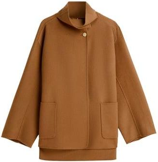 Tommy Hilfiger Manteau ample &agrave; col montant en laine m&eacute;lang&eacute;e