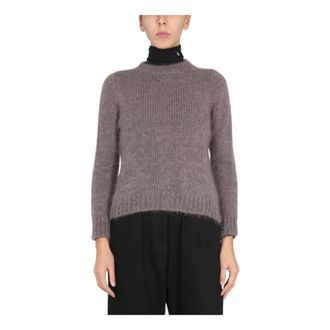 Raf Simons Mohair Rundhals-Pullover - - Knitwear - Damen - Grau - S