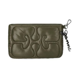 Ganni Quilted Re-Tech Pouch - - Accessories - Damen - Gr&uuml;n - ONE SIZE