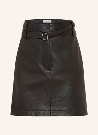 Sportmax Sportmax Lederrock Patto schwarz