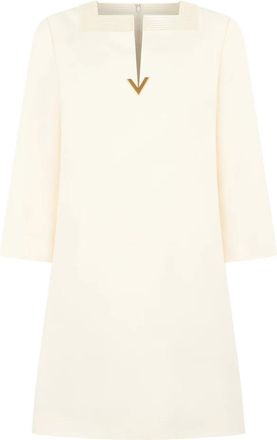 Valentino Garavani Femme, Robes, Beige, Taille: 40 FR Mini-robe Crepe Couture
