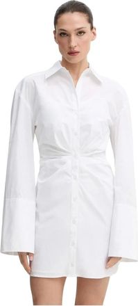 Rotate Rotate Birger Christensen, Femme, Robes, Blanc, Taille: 40 FR Shirt Robes